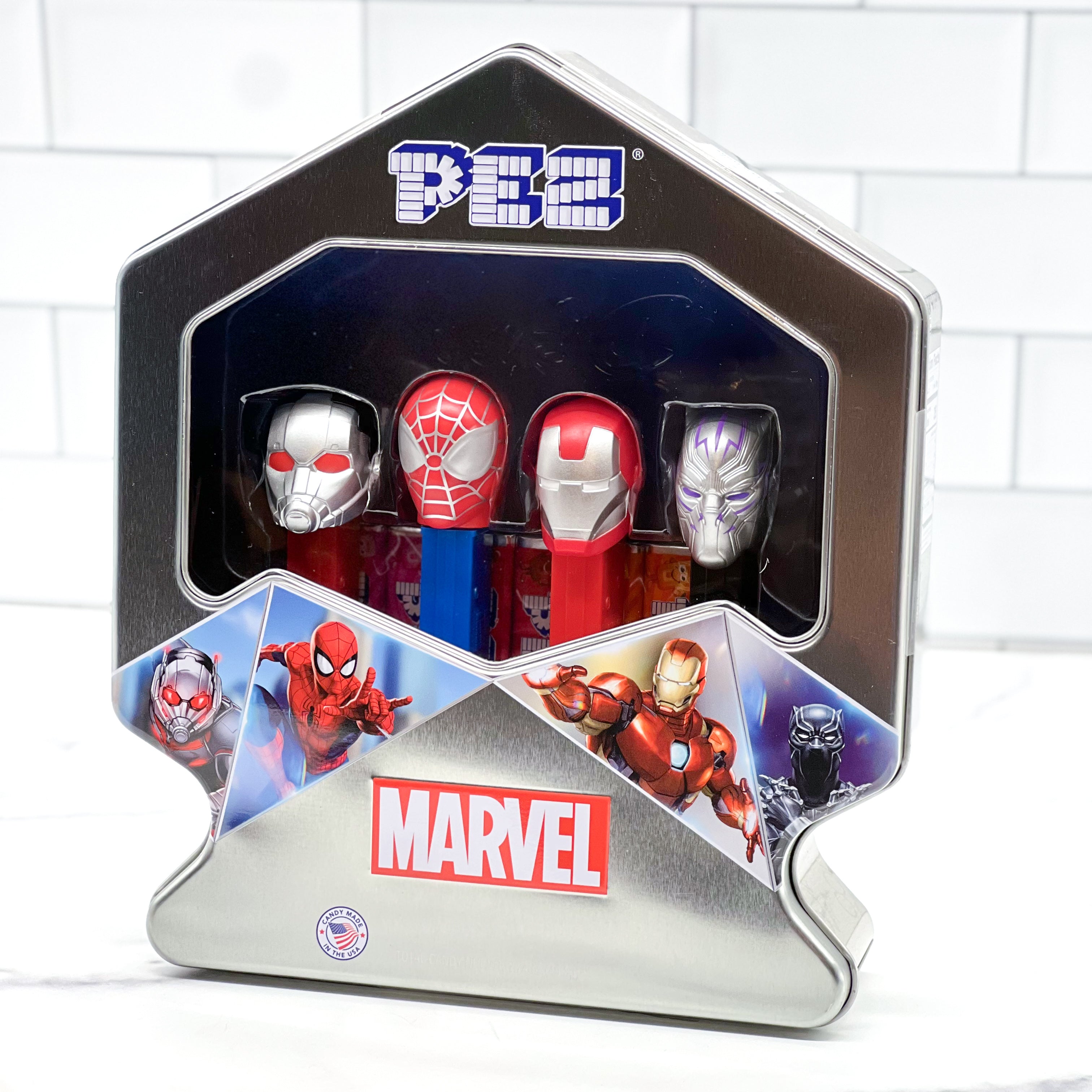 PEZ - Marvel 100 Gift Tin – Mister Ed's Elephant Museum & Candy Emporium